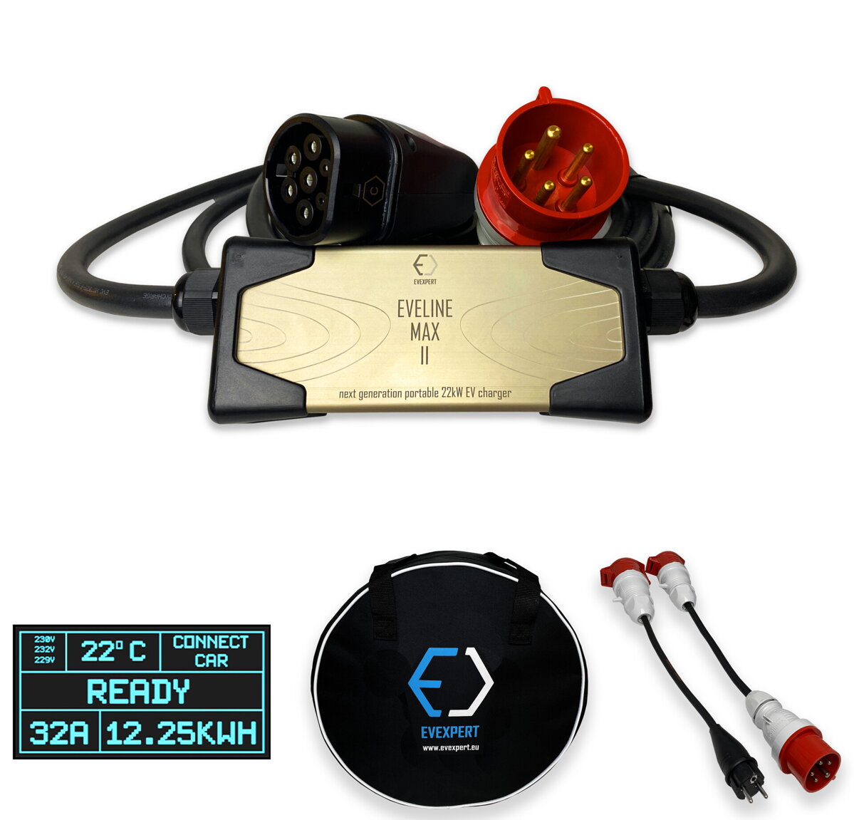 EVELINE Max II - Smart portable charger TYPE 2 - CEE 5-PIN | 32A ...